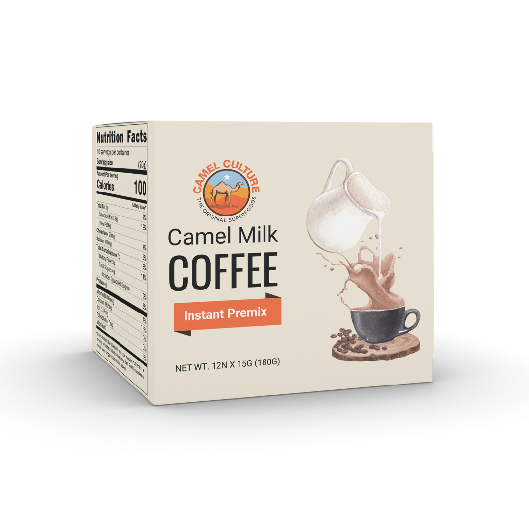 Camel Milk Coffee Instant Premix (12 Sachets) – Camel Culture